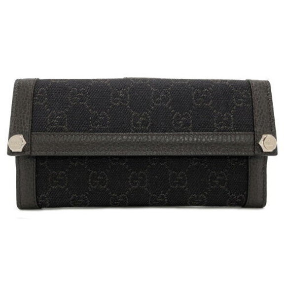 Gucci | Bags | Gucci Charmy Line Gg Long Wallet Black Double Hook G ...